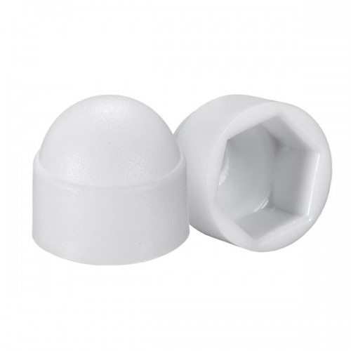 Capac mascare surub hexagon - PVC alb