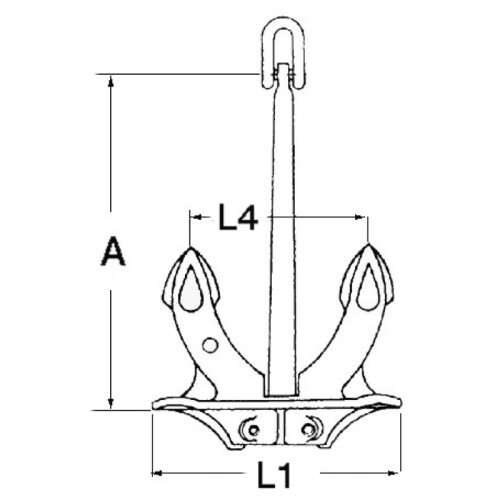 Ancora din fonta galvanizata model Hall