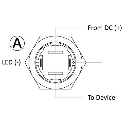 Buton intrerupator marin cu LED rosu