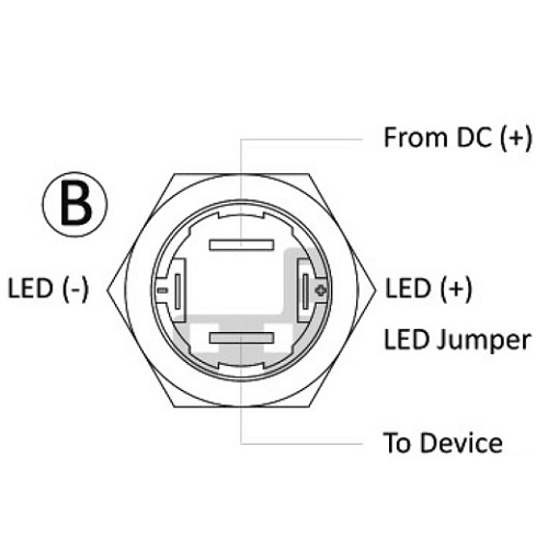 Buton intrerupator marin cu LED alb