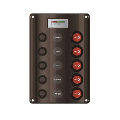 Panou seria "WAVE" - cu sigurante automate + voltmetru - EpixMarine.ro
