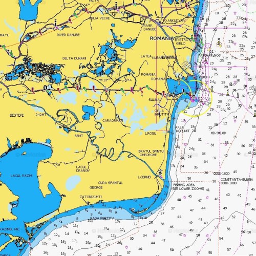 Harta navigatie Dunare, Delta, Marea Neagra - EpixMarine.ro