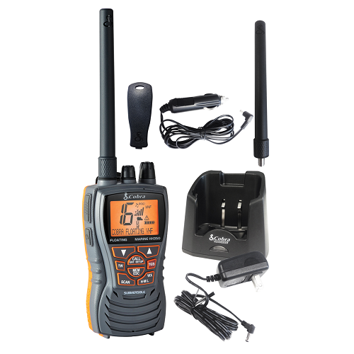 Statie VHF portabila Cobra Marine MR HH 350 FLT EU, 6W, canal 16